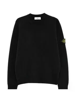 Stone Island Compass-patch Sweater - Black