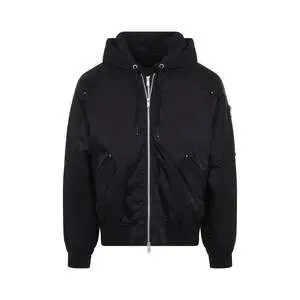 Moose Knuckles Georgie Satin Bomber - Black