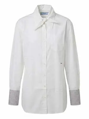 Prada Shirt With Striped Cuff Detail - Multicolor
