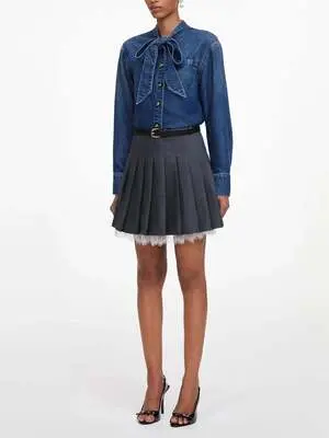 SELF-PORTRAIT Tie Neck Shirt