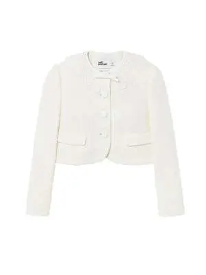 SELF-PORTRAIT Boucle Lace Collar Jacket - Multicolor