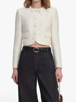SELF-PORTRAIT Boucle Lace Collar Jacket