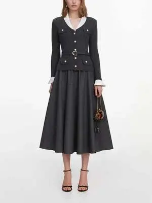 SELF-PORTRAIT Knit Midi Dress