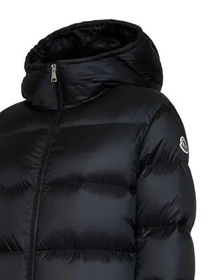 Moncler Piumino Corto Feligule Con Cappuccio - Black