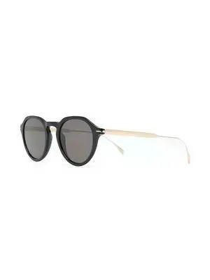DB EYEWEAR BY DAVID BECKHAM Tinted Round-frame Sunglasses - Black