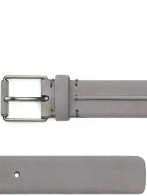 ZEGNA Grey Mélange Nubuck Belt