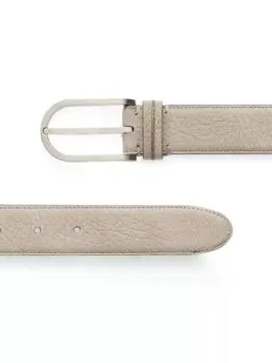 Zegna Nubuck Leather Belt - Neutrals