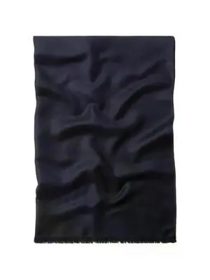 Zegna Navy Wool And Cashmere Scarf