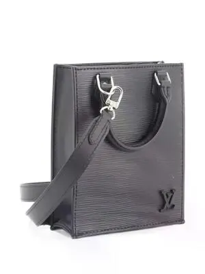 LOUIS VUITTON Petit Sac Plat Bag Epi Leather Crossbody Bag - Black