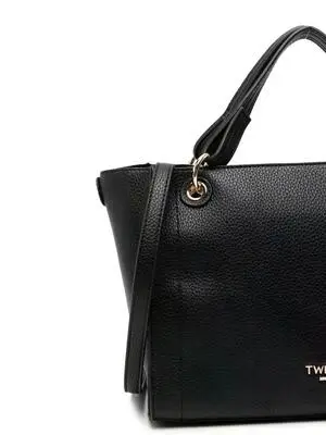 TWINSET Logo-plaque Pebbled Tote Bag