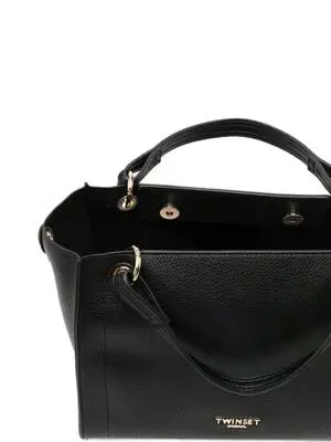TWINSET Logo-plaque Pebbled Tote Bag