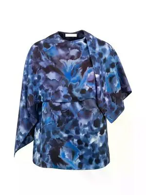 FERRAGAMO Carnation Print Sleeveless Top - Blue