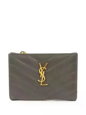 Saint Laurent Cassandre Chevron-quilted Wallet