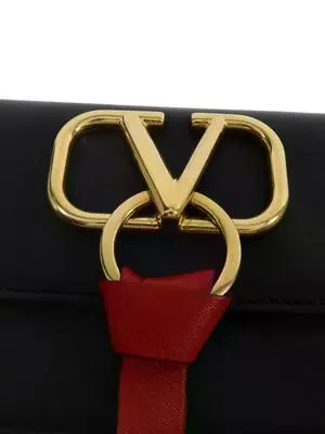 Valentino Garavani Vlogo Ribbon Mini Shoulder Bag - Black