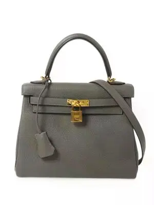 Hermès 2022 25 Kelly Togo Tote Bag - Grey