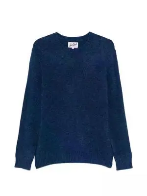 MC2 SAINT BARTH Fine-knit Wool Sweater - Blue