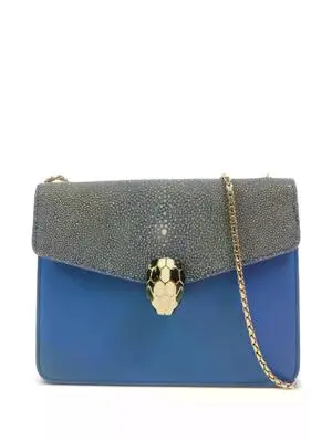 BVLGARI Serpenti Forever Stingray-panel Messenger Bag