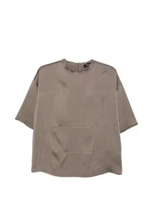 Fabiana Filippi Monili-trim Short-sleeve Top - Brown