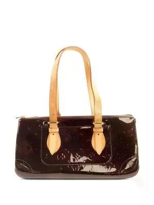 LOUIS VUITTON Rosewood Avenue Vernis Shoulder Bag Brown