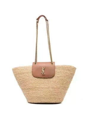 Saint Laurent Manon Raffia Shoulder Bag