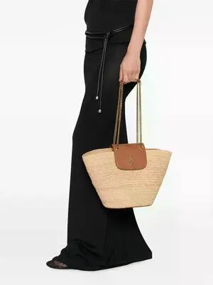 Saint Laurent Manon Raffia Shoulder Bag
