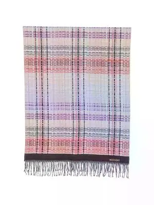 Missoni Check-pattern Fringed Scarf - Neutrals