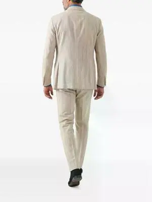 Brunello Cucinelli Double-breasted Pinstripe Suit - Neutrals