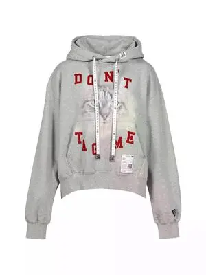 Mihara Yasuhiro Cat-printed Hoodie - Grey