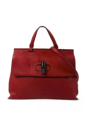 Gucci Bamboo Daily Handbag - Red