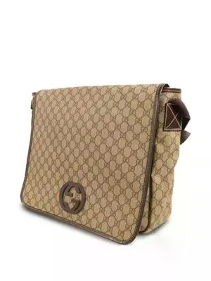 Gucci Gg Interlocking G Messenger Bag - Neutrals