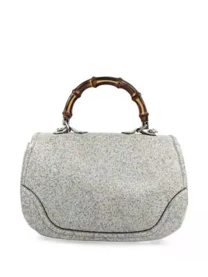 Gucci Bamboo Turn-lock Shoulder Bag - Grey