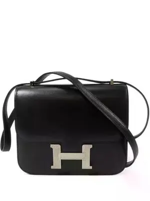 Hermès 2003 Mini Constance Leather Shoulder Bag - Black