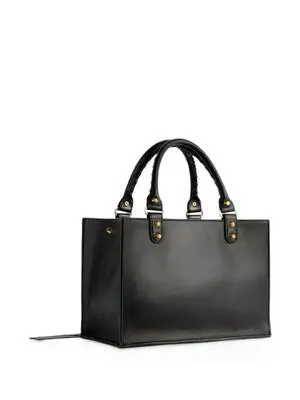 Balenciaga Medium Le City Sleek Leather Tote Bag - Black