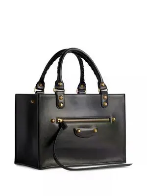 Balenciaga Medium Le City Sleek Leather Tote Bag - Black