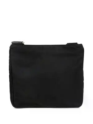 Prada Tessuto Saffiano Cross Body Bag - Black