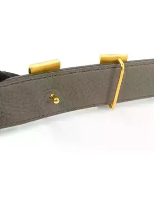 Hermès H Logo-buckle Box Leather Belt