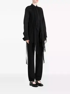ANN DEMEULEMEESTER Sini Lace-trim Pleated Shirt