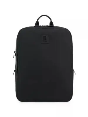 Boggi Milano Rucksack In Rubberised Technical Fabric - Black