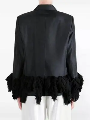 Comme Des Garçons Ruffled-trim Single-breasted Jacket