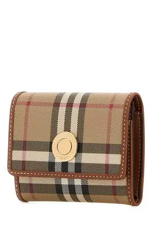 Burberry Printed Canvas Small Check Wallet - Multicolor