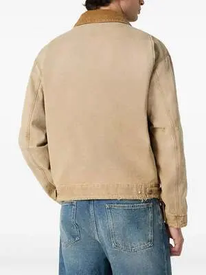 GOLDEN GOOSE Giacca Reversibile In Cotone Beige Con Motivo Check - Multicolor
