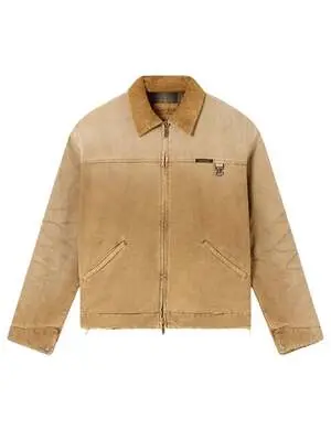 GOLDEN GOOSE Giacca Reversibile In Cotone Beige Con Motivo Check - Multicolor