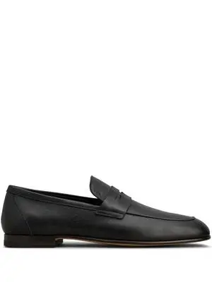 TOD'S Deconstructed Leather Loafers - Black