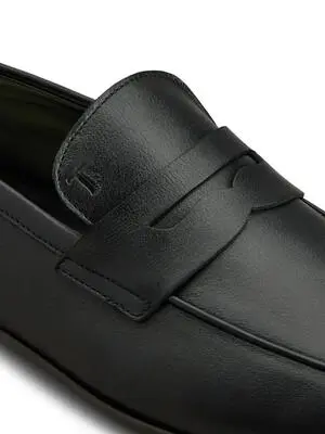 TOD'S Deconstructed Leather Loafers - Black