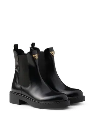 Prada Stivaletti In Pelle - Black