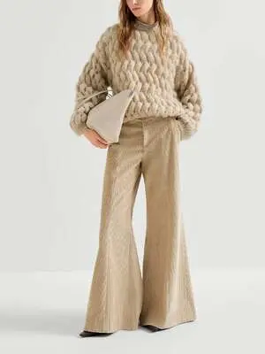 Brunello Cucinelli Dazzling Zigzag Cables Sweater