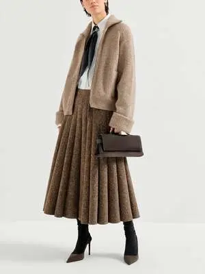 Brunello Cucinelli Rubbed Cardigan With Monili