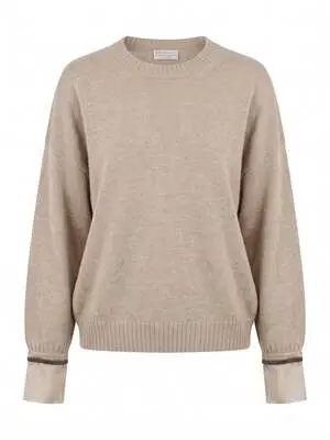 Sweaters with Contrasting Rolled Trims