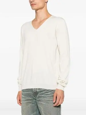 MAISON MARGIELA Maglia In Cotone Con Scollo A V