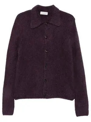 Dries Van Noten Cardigan Mora In Misto Lana - Multicolor